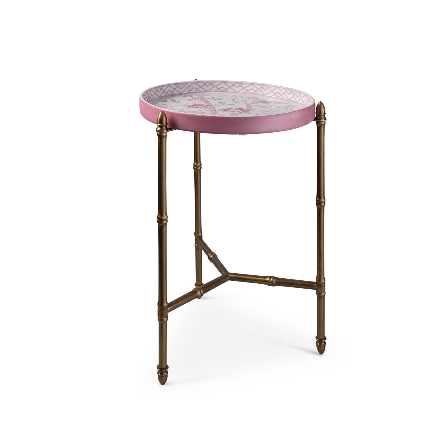 Jardin Blush Tray w/stand Brass – Port 68